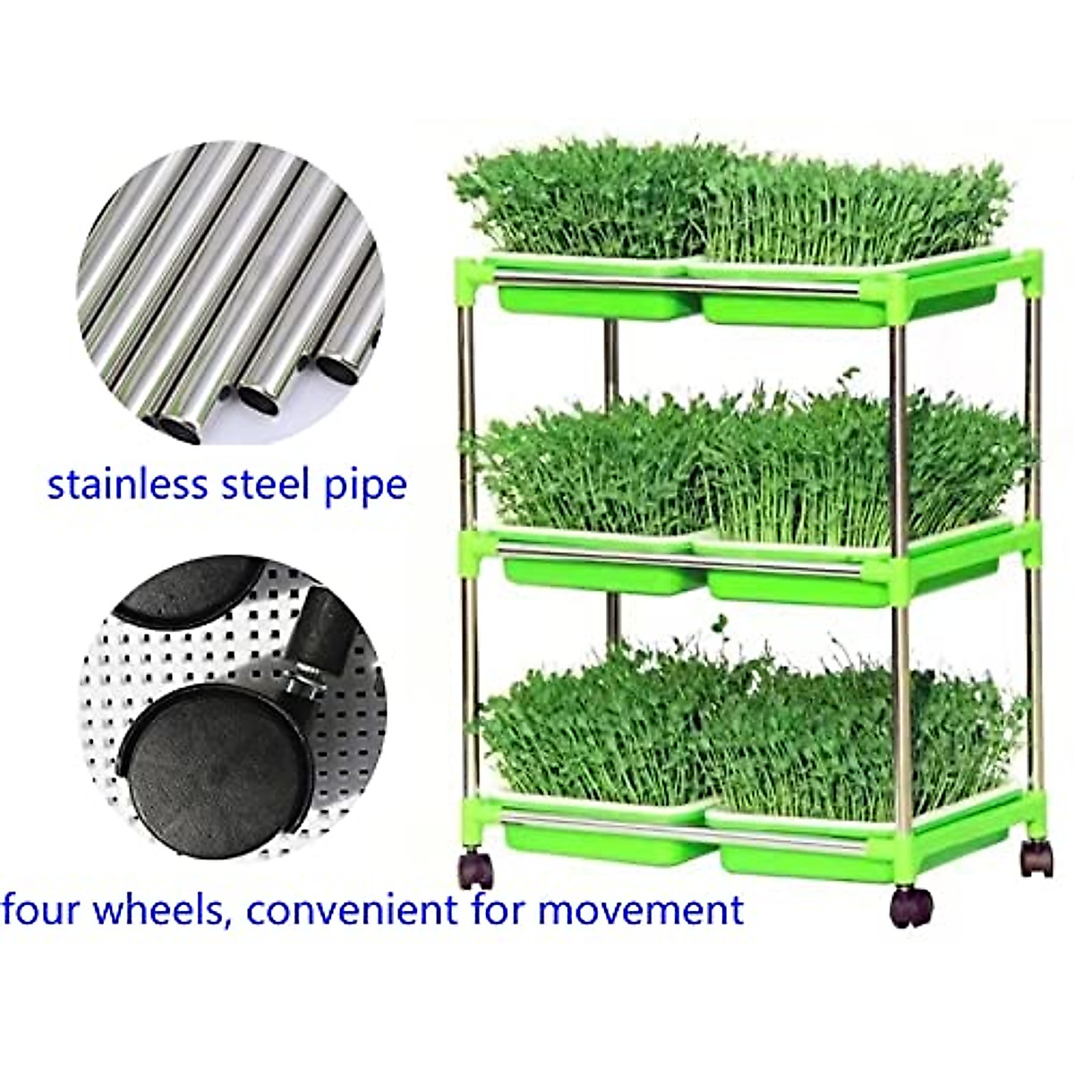 JMESTOHP 3 Layers Seed Sprouting Kit for Seed Sprouter Tray BPA Free ...