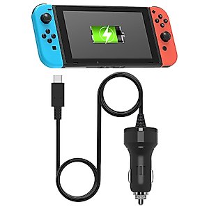 Car Charger Compatible with Switch/Switch Lite/Switch OLED, FYOUNG High Speed Car Charger Adapter Replacement for Switch (6.5 FT USB Type-C Charger Cable)