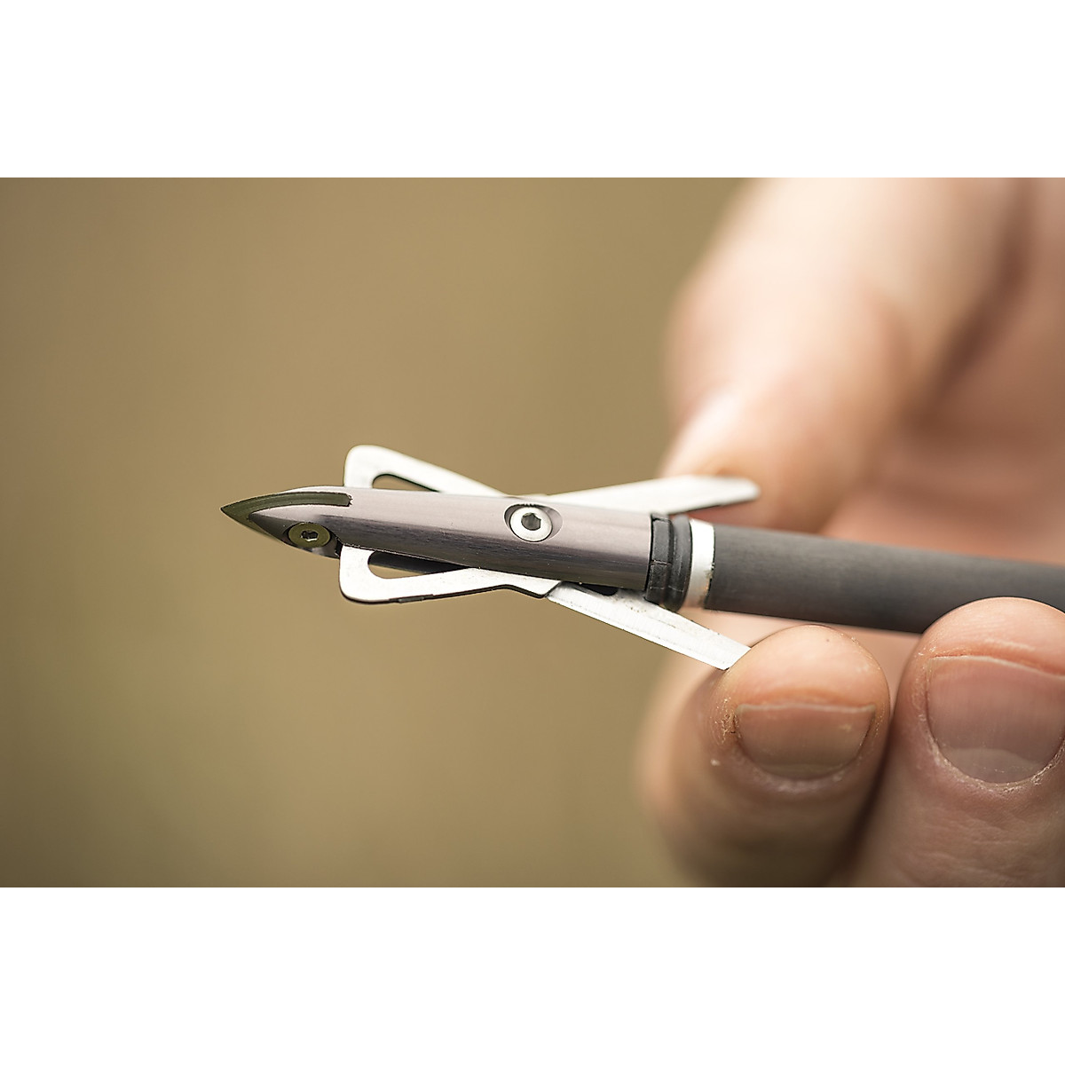 Rage 2 Blade Broadhead, 100 Grain with Shock Collar Technology - 3 Pack, Silver-Stainless Steel