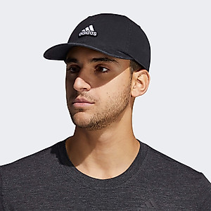 adidas Men's Ultimate 2.0 Relaxed Adjustable Cotton Cap, Black/White, One Size