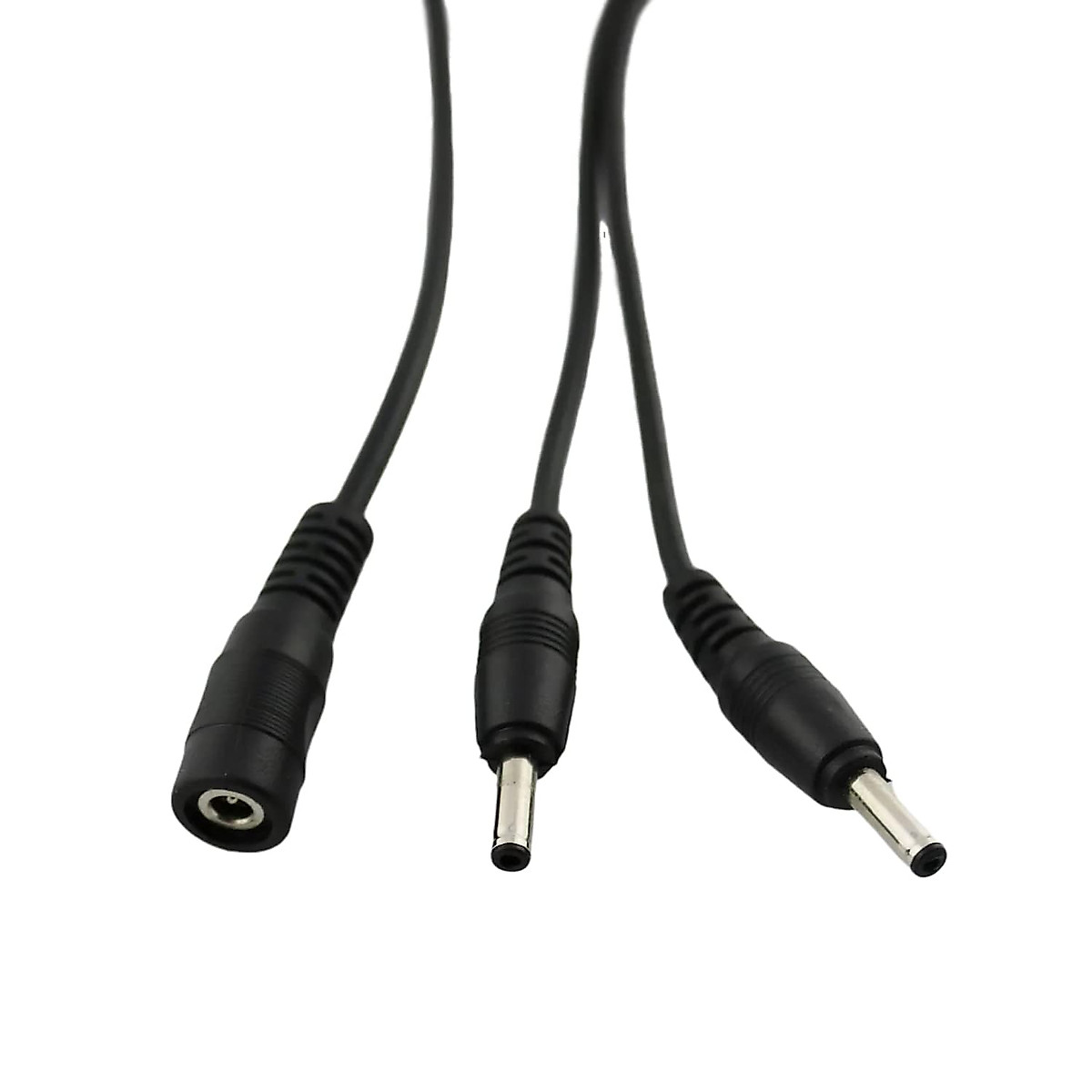 UpperFu 2pcs 1 to 2 Way DC Power Splitter Cable 3.5mm x 1.35mm 1 Female to 2 Male Adapter Cord for CCTV Cameras LED Light Strip and More