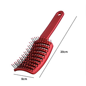 arc ventilation brush for fast drying, curved ventilation hole declination dryer hair brush, anti-static fast drying modeling tool, suitable for wet/dry hair