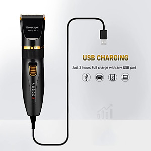 Professional Rechargeable Hair Clippers for Men,Gentscaped Hair Trimmers Cordless Precision Power,Barber Shavers Hair Cutting Kit,Titanium Steel Blade and LED Digital Display