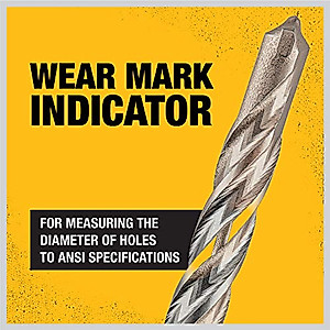 DEWALT SDS+ Hammer Bit, Rock Carbide, 1/2-Inch by 4-Inch by 6-Inch (DW5437)