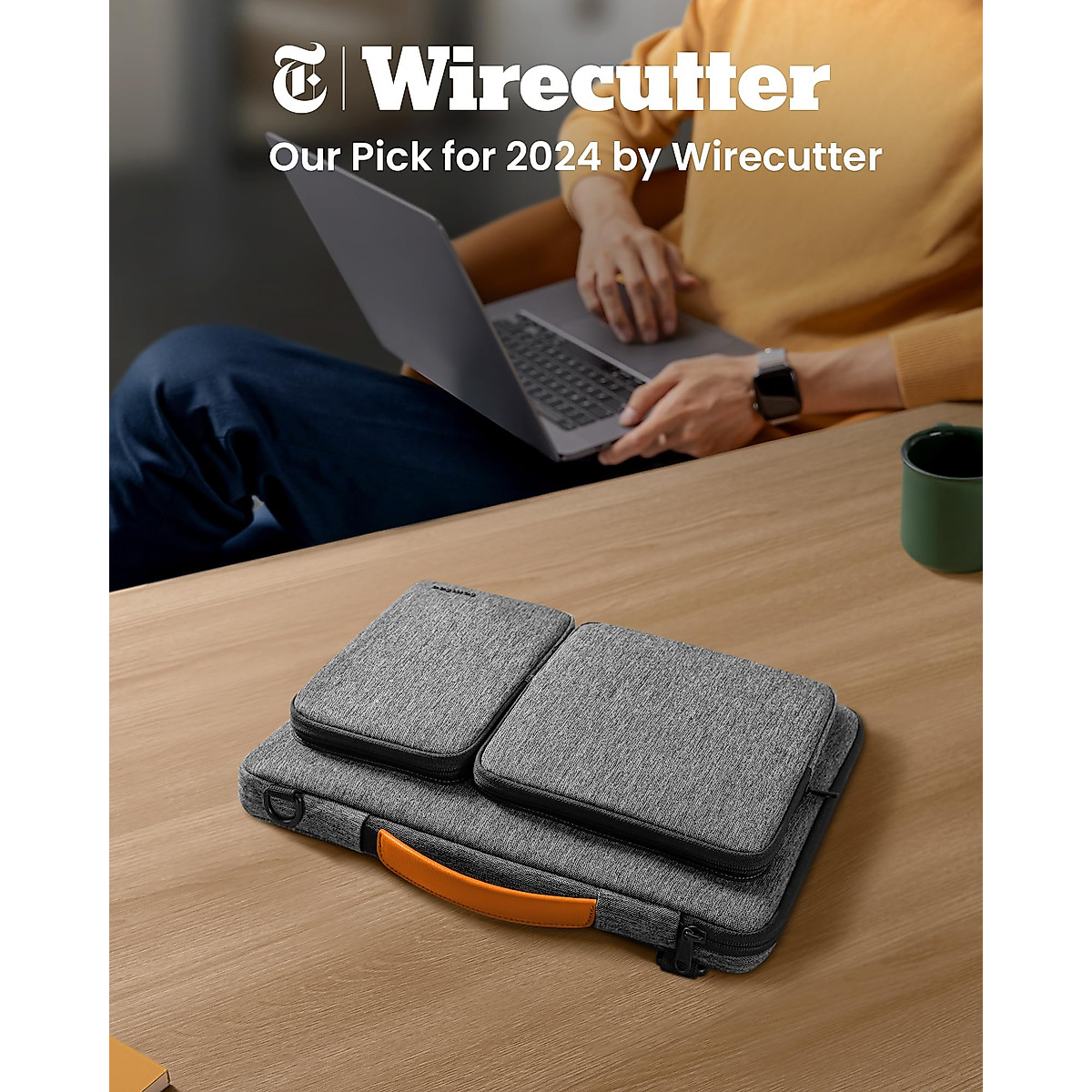 tomtoc Laptop Shoulder Bag for 14 Inch MacBook Pro M4/M3/M2/M1 Pro/Max 2024-2021, 13.5-14.4 Surface Laptop 6/5/Studio 2, Surface Book 3, 360 Protective Case Fit Asus VivoBook