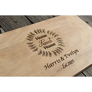 Personalized housewarming gift/new home gift/closing gift/wooden cutting board gift for new home/new home couple gift (Personalize, 12 * 8 inch)