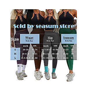 SEASUM High Waist Seamless Workout Legging for Women Side Shadows Booty Leggings Butt Lift Gym Yoga Pants Black M