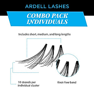 Ardell Individuals False Eye Lashes Combo Black 4 Pack