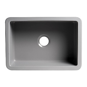 ALFI brand ABF2718UD-GM Kitchen Sink, Grey Matte