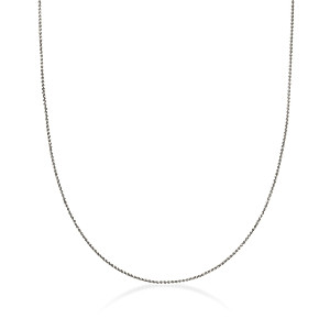 Ross-Simons 0.6mm 14kt White Gold Wheat-Chain Necklace. 18 inches