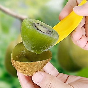 AKOAK 1 Set of 3-Piece Kiwi Spoon Knife Plastic Fruit Skinner Divider Multifunctional Household Kitchen Digging Scoop Device