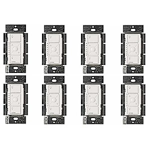Lutron PD-5NE-WH Caseta Wireless Smart Lighting Dimmer Switch 8-Pack, White