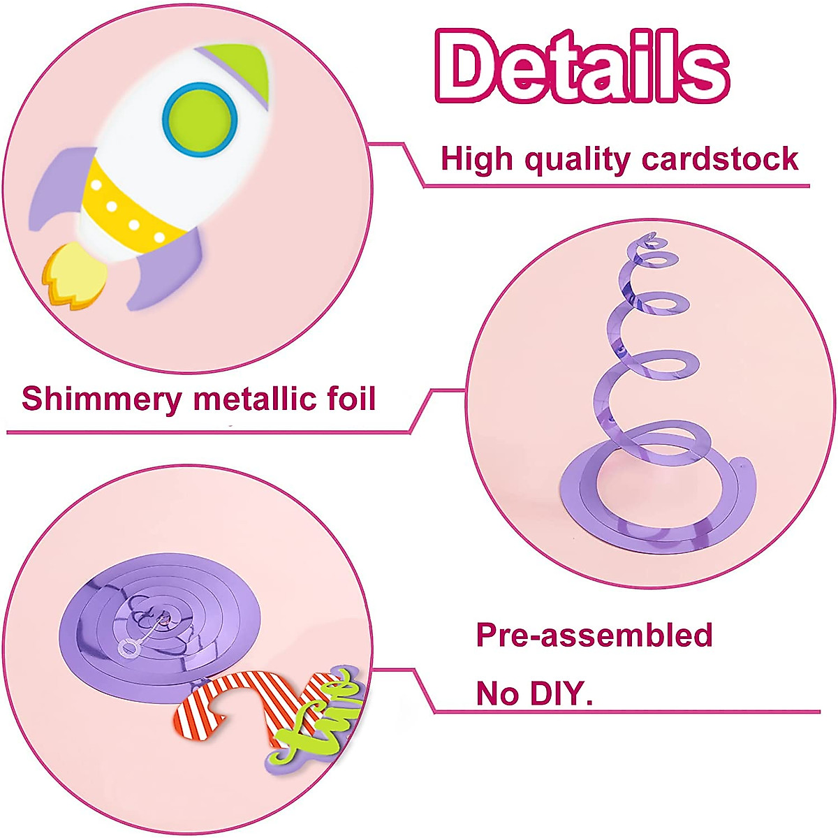 HPWF 2nd Two Birthday Party Hanging Swirl, 20pcs Birthday Decorations for Toy Inspired Story 2nd Birthday Party Supplies