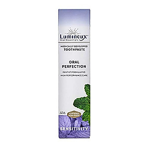 Lumineux Sensitivity Toothpaste - Fluoride Free, Certified Non-Toxic - NO Artificial Flavors, Colors, SLS Free, Dentist Formulated - Relieves Sensitive Teeth Without the Harm - 3.75 Oz