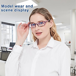 VIDEBLA 5 Pack Computer Reading Glasses Men and Women Anti Eyestrain Blue Light Blocking Glasses for Reading (5 Mix-2, 1.25)