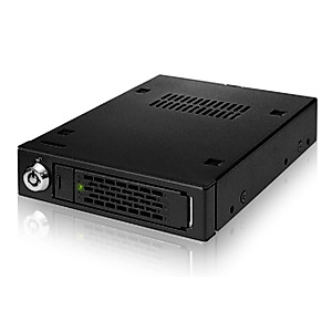 ICY DOCK 2.5" U.2 NVMe SSD PCIe 3.0/4.0 Mobile Rack for External 3.5" Drive Bay (147mm Depth) | ToughArmor MB601VK-B