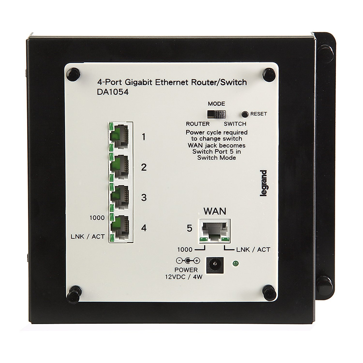 Legrand, Home Office & Theater, Wireless Router, Dual Band Antenna, Black, 4 Port, DA1054