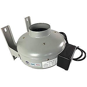 Tjernlund M-4 Metal Inline Duct Fan, 200 CFM, 4"