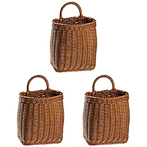 Zerodeko 3 pcs Seasoning Basket Functional Container Handmade Bucket Garlic Storage Basket