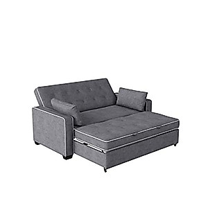 Serta Convertible Sofa, Charcoal