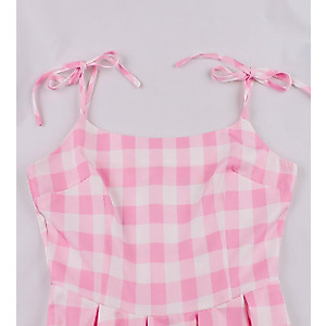 MSSmile-FANKID Girls Pink Costume Strap Dress Girls Pink Movie Cosplay Halloween Party Favors Outfit Clothes(4-5Year/110cm,Kid-2)