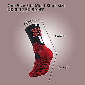 Lvcial Elite Basketball Socks,running socks,Athletic Socks,Compression Cushion Socks for Men & Women