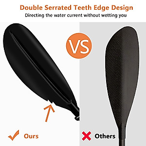 Viajero 2022 Kayak Paddles for Adults, 87-Inch / 220cm Heavy Duty Aluminum Alloy Lightweight 2-Parts Detachable Adjustable Portable Kayak Paddles with for Kayaking Boating Oar Fishing Travel Outdoor