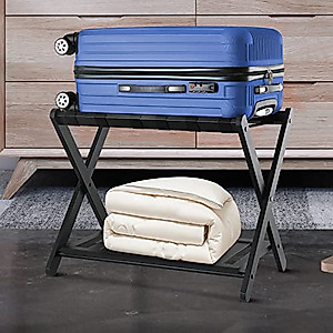 YLZENOBIA Luggage Rack, Folding Luggage Rack for Guest Room, Bedroom, Hotel, with Shoe Shelf…