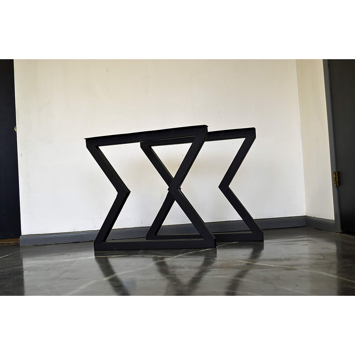 Metal Table Legs, Hourglass Style - Any Size and Color