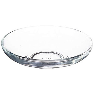 Pasabahce Turkish Glass Saucers Tea Plates, 6 Count