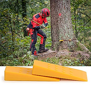 PERSZEN Tree Felling Wedges with Spikes for Safe Cutting – 5.5 inch Chainsaw Wedges Logging Supplies Set, Tree Wedge Safe Durable Cold Logger Tool Accessory – 2 Pack