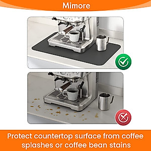 Mimore Coffee Mat - Coffee Bar Mat for Countertop 24x16 - Absorbent Hide Stain Anti-Slip Coffee Bar Accessories Under Espresso Machine Coffee Maker Mat (Dish Drying Mat)