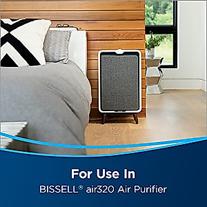 BISSELL air320 Air Purifier Replacement HEPA Filter and Activated Carbon Filter Pack (3314) , Black