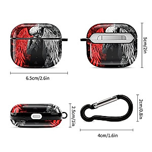 for AirPods 3rd Generation Case with Keychain Whole Body Anime Printing Shockproof Protective Case Cover for Wireless Charging Compatible with AirPods 3