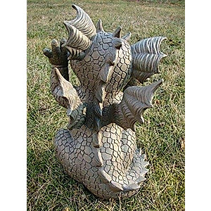 Pacific Giftware Garden Dragon Taunting Dragon Garden Display Decorative Accent Sculpture Stone Finish 10 Inch Tall