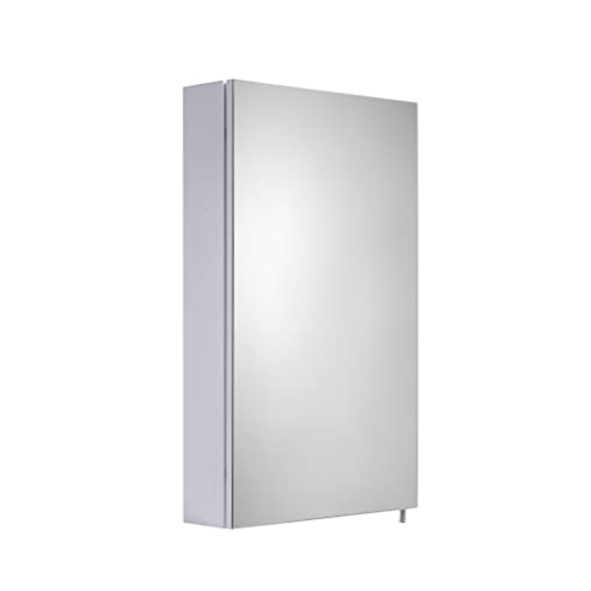 Croydex Finchley Single Door, Surface Mount Flexi-Fix Easy Hanging System Medicine Cabinet, 16 in (W) x 26 in (H) Stainless Steel