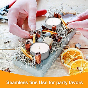 DINGPAI 27pcs Candle Tins, 2oz Metal Tins, Round Empyt Candle Containers for Candle Making, Party Favors, Spices & Gifts