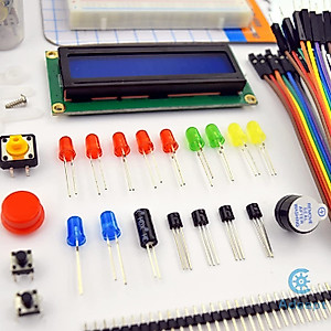 Adeept Project LCD 1602 Starter Kit for Raspberry Pi 4 3 2 Model B+ B Servo Motor Relay Beginner Small DIY Kit Compatible with Raspberry Pi 2b+ with PDF Guidebook User Manual
