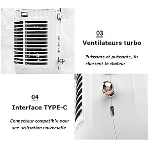 Outdoor Air Conditioner - 400ml water tank Cooling Fans for Bedroom - Mini Mist Spray with 3 wind speeds, 2 Spray Modes | Portable Evaporative Cooling Fan for Room/Office/Camping/Table Car