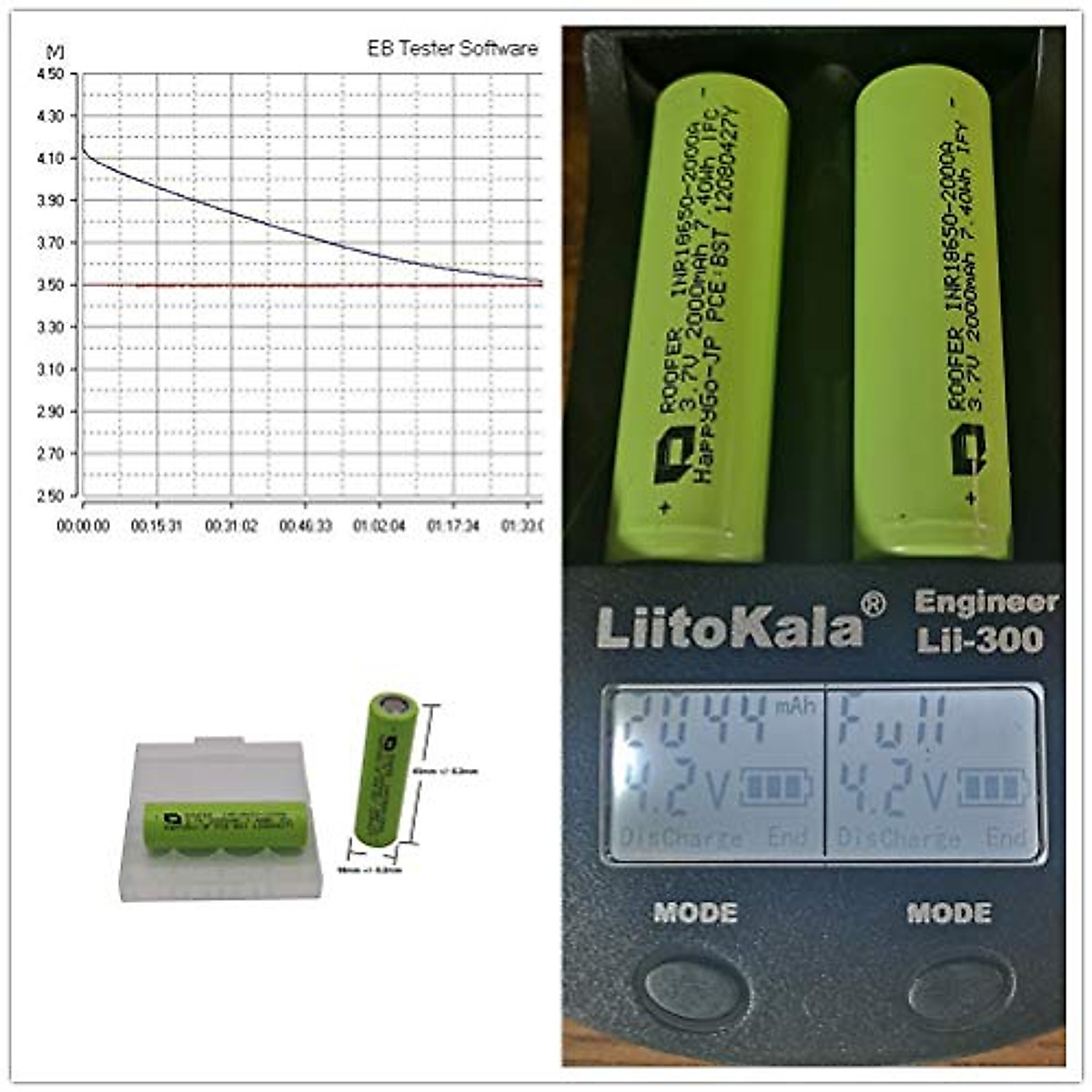 2 in 1 Portable Charger with Four 3.7V Lithium Batteries,Charger Set with 2USB, Mobile Battery Multiple Protection 2A Quick Charge DC170 (8000mah)