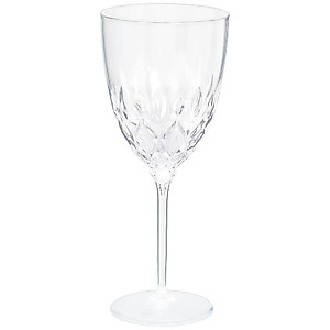 Amscan Crystallized Plastic Wine Glasses - 8 oz. | Clear | Pack of 20