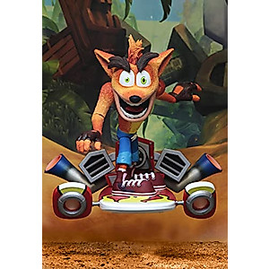 NECA Crash Bandicoot - 7” Scale Action Figure - Deluxe Crash with Jet Board