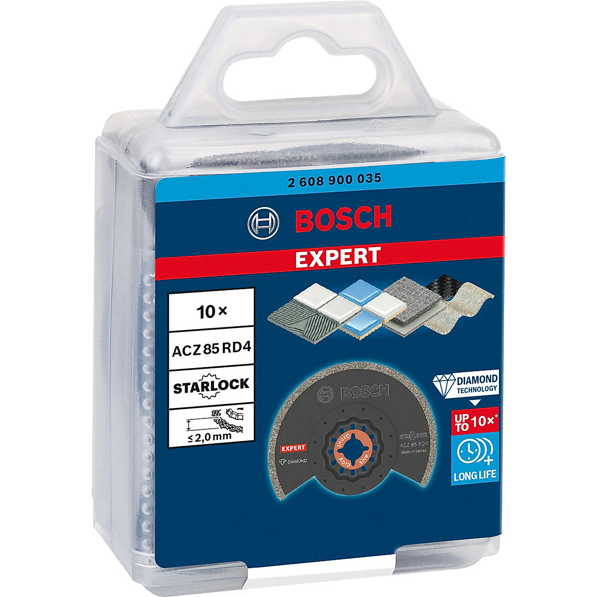 Bosch Professional 10x Expert Grout Segment Blade ACZ 85 RD4 Multitool Blades (for Mortar, Ø 85 mm, Accessory Multitool)