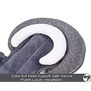 COOLBEBE New 2-in-1 Head & Body Supports for Baby Newborn Infants - Extra Soft Stroller Cushion Pads Car Seat Insert, Prefect for All Seasons