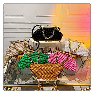 Evening Clutch Bag Formal Party Clutch Purses for Women Wedding Evening Purses Crossbody Shoulder Clutch Bag, White