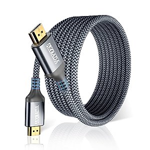 AkoaDa 4K HDMI Cable 15FT, 18Gbps High Speed HDMI 2.0 Braided Cable, 4K-60Hz HDR, Ultra HD, 2K, 1080P, ARC Compatible with TV, PC, PS5/4/3, Projector, Monitor ect.
