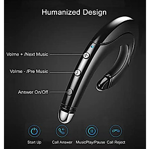 MAXIAEON TWS Ear Hook Bluetooth Wireless Headphones, Non Ear Plug Bluetooth Headset with Microphone, Stereo Sound Earphones Painless Wearing Sport Earphones for Smartphones (TWS Headset(Black))