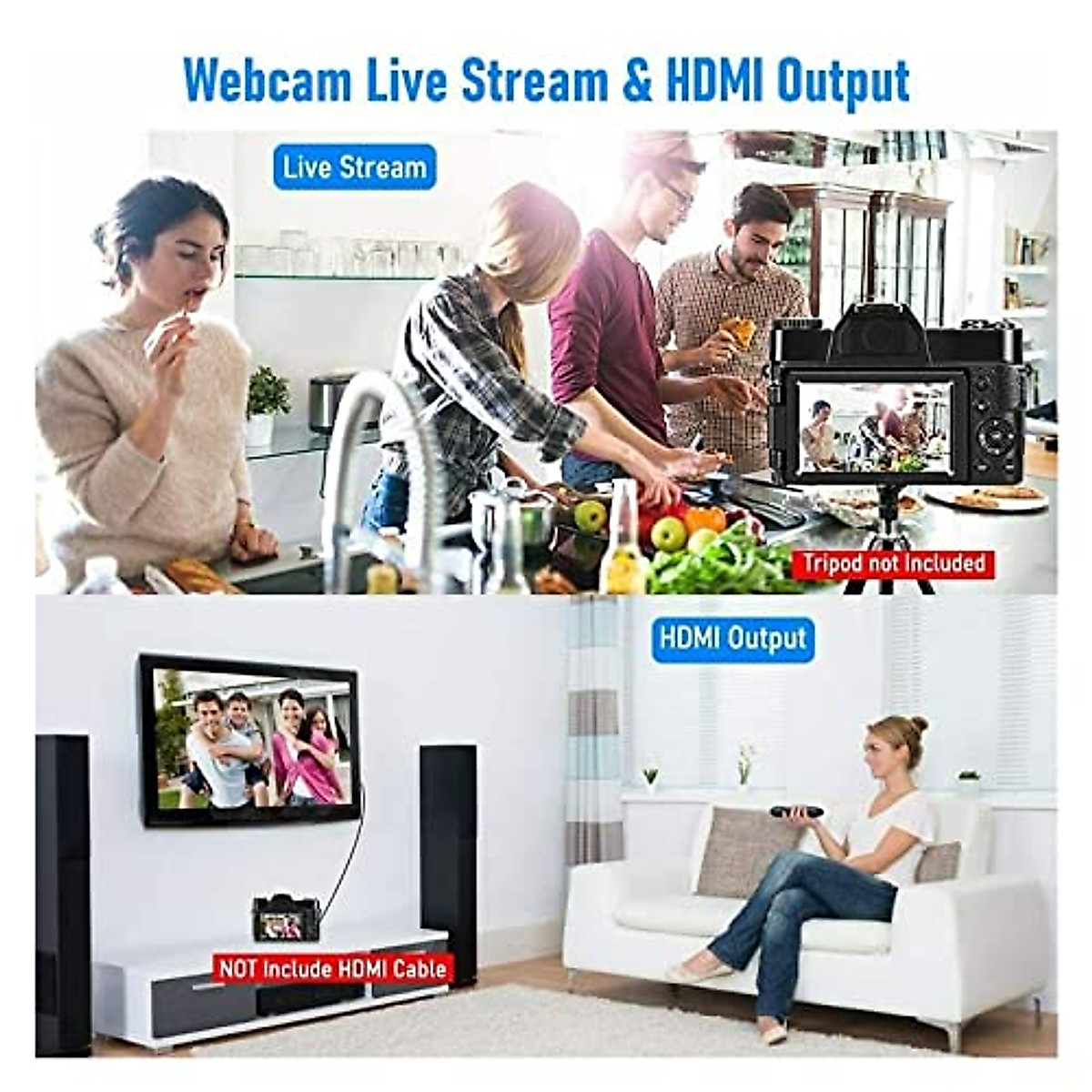 DYOSEN Digital Camera 48mp 4K Vlog Digital Camera, Suitable for, 30fps, Wi Fi, 16xzoom, Camera, Recording, Digital Camera Photography