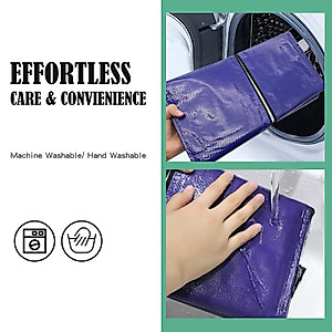 ATQTQ Extra Large Moving Bags Heavy Duty Storage Bags with Handles & Zippers, Dorm Moving Totes for Space Saving, College Packing Supplies for Clothes- Moving Box w/Backpack Straps(Dark Blue, 8 Pack)