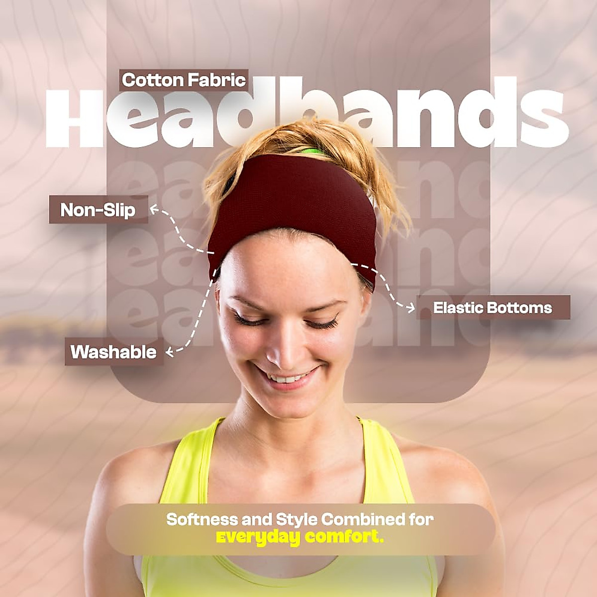 CoverYourHair Wide Headbands for Women - Cotton Thick Headbands for Women - (12 Pack Wide Headbands)